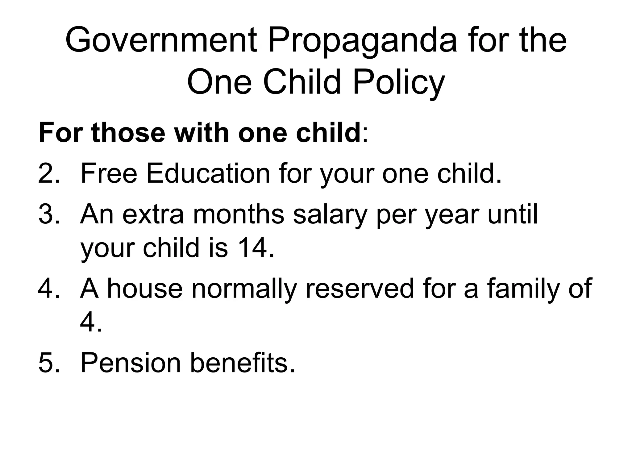 China’s One Child Policy | PPT