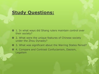 China’s classical age to 221 bce | PPTX