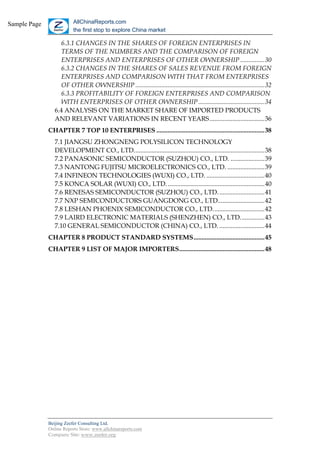 China semiconductor market report sample pages | PDF