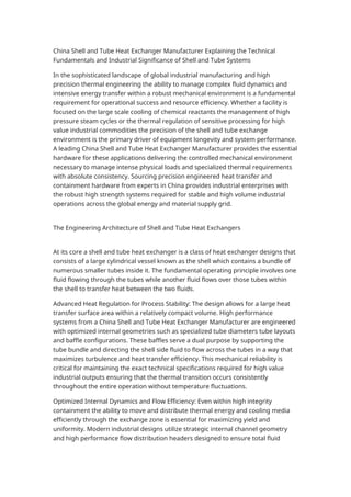 Technical Fundamentals and Industrial Significance of China Shell and ...