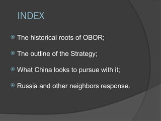 China: The One Belt One Road Initiatives | PPT