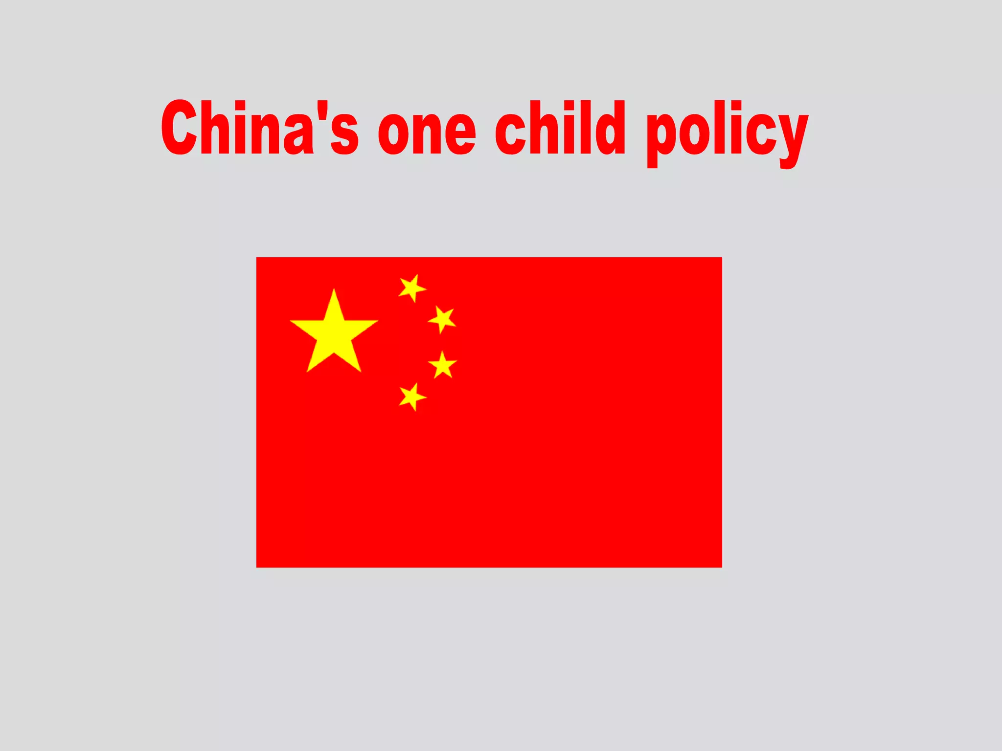 China's one child policy | PPT