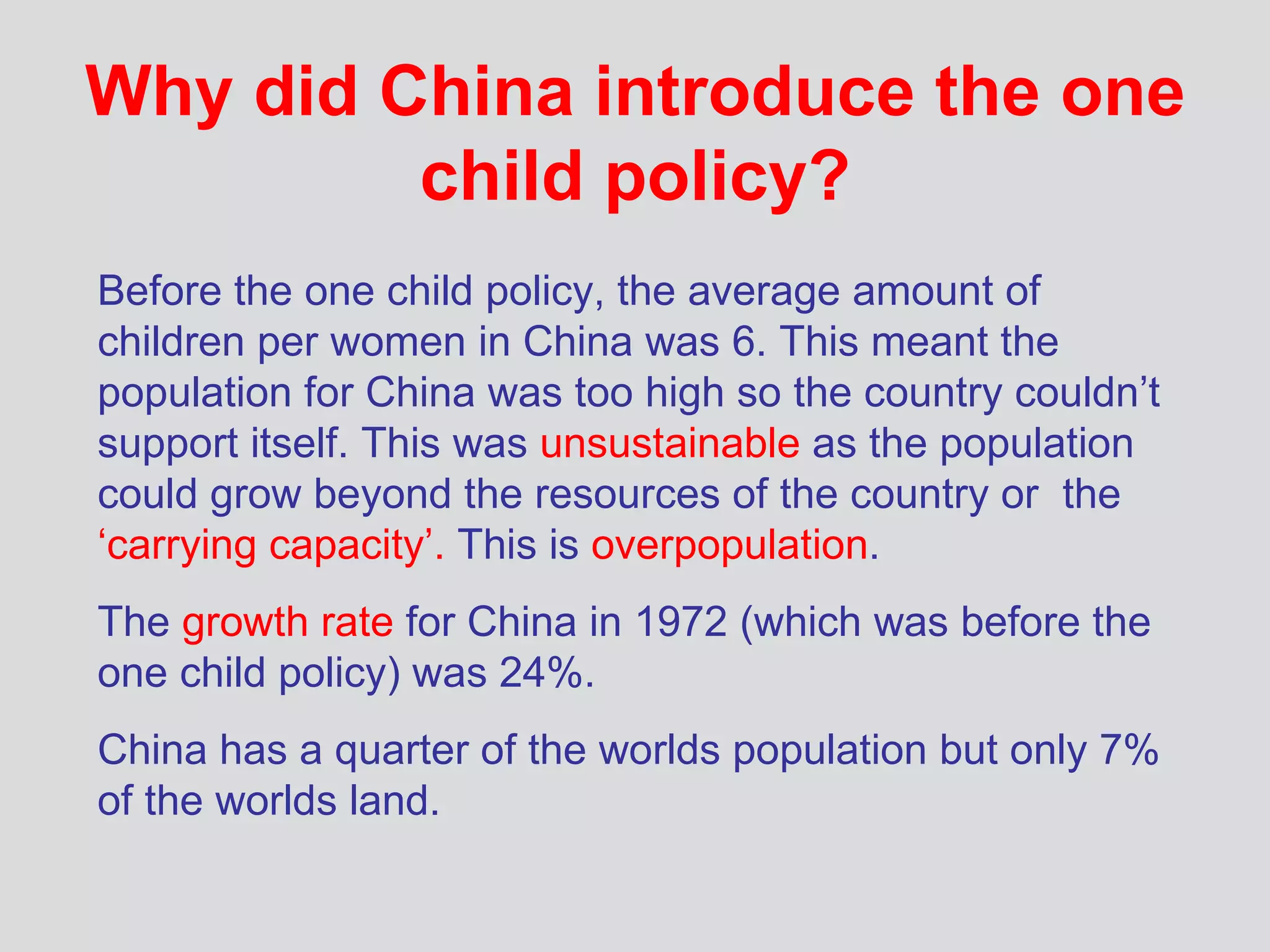 China's one child policy | PPT