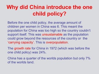China's one child policy | PPT
