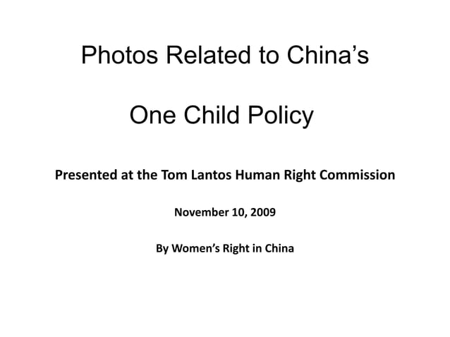 China's one child policy | PPTX | Pregnancy | Reproductive Health