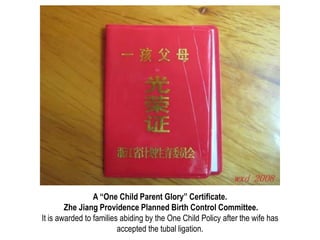 China's one child policy | PPTX