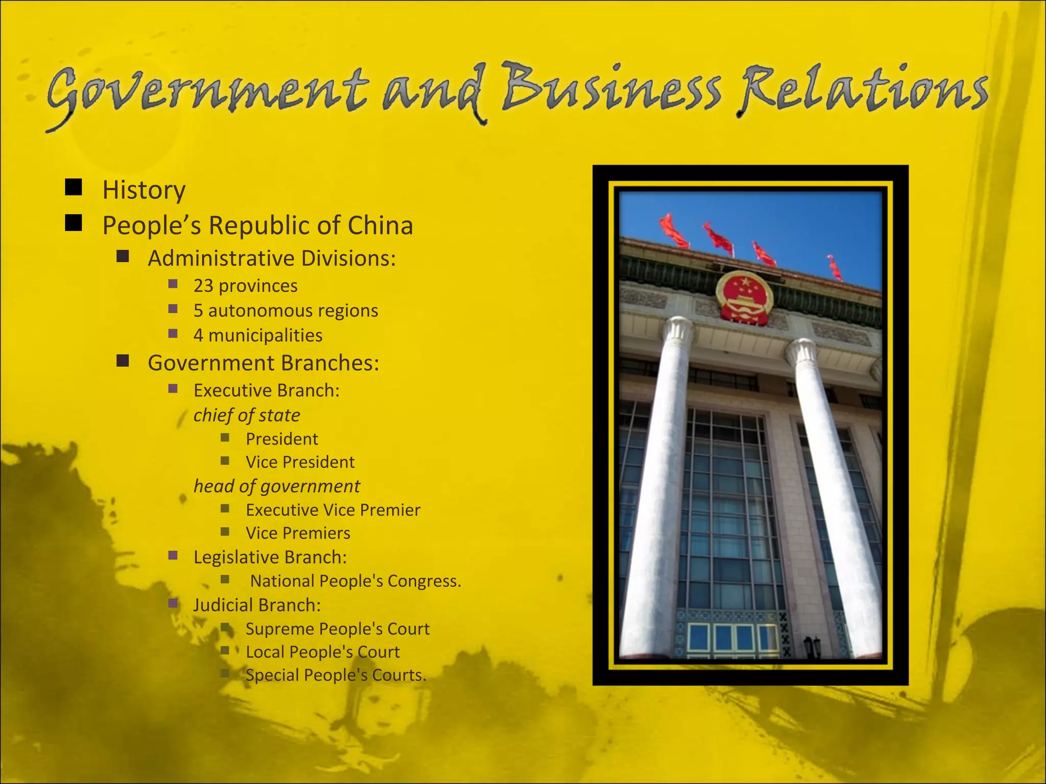 China: Business Environment Project | PPT