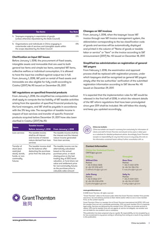 China: Tax Bulletin－Latest update on VAT Regulations | PDF