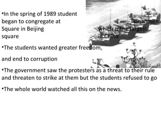 China under deng xiaoping taineman square | PPT