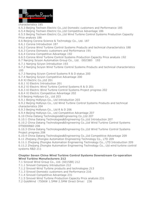 China Wind Turbine Control Systems Industry, 2011 ( Deep Research Report ) | PDF | Power and ...