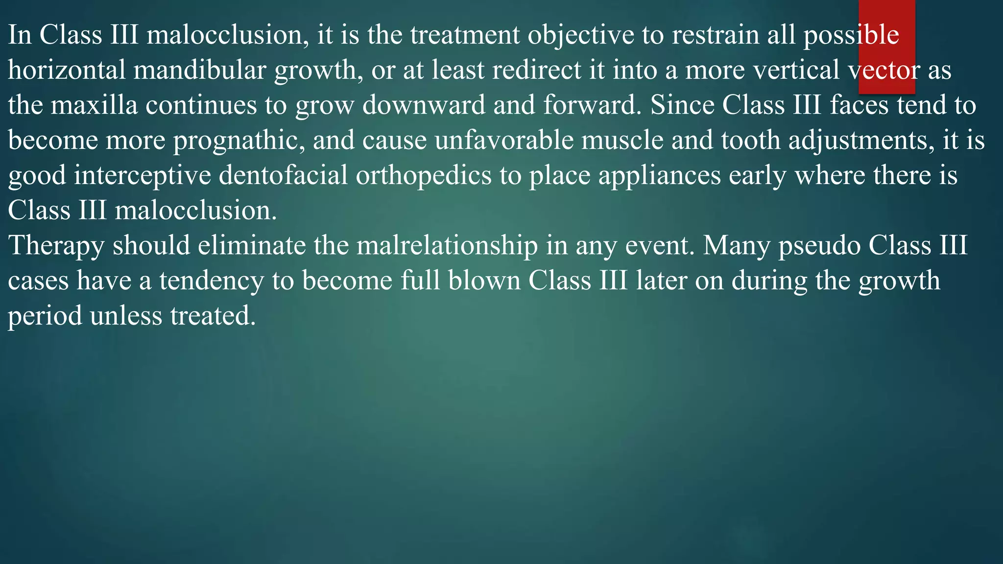 Chin cup for treatment of growing class III patient | PPTX