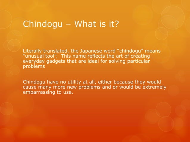 Chindogu | PPTX