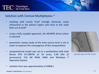A 2D model of a DC Plasma torch in comsol | PDF