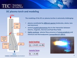 A 2D model of a DC Plasma torch in comsol | PDF