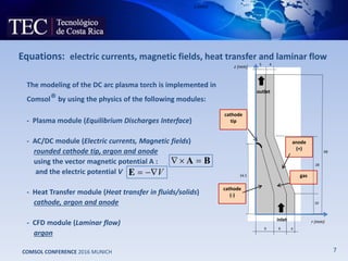 A 2D model of a DC Plasma torch in comsol | PDF