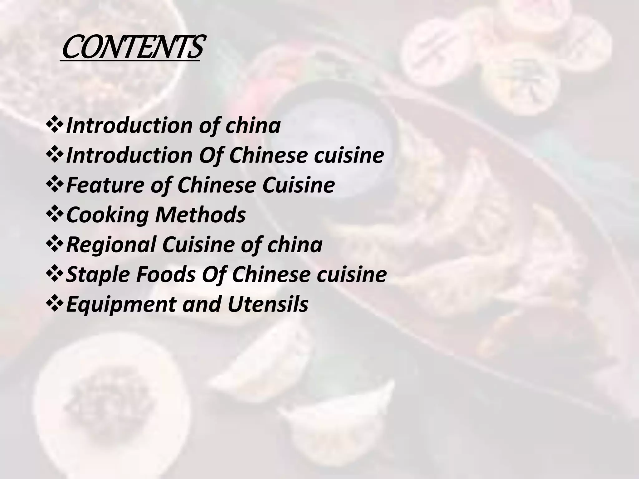 Chines cuisine | PPTX