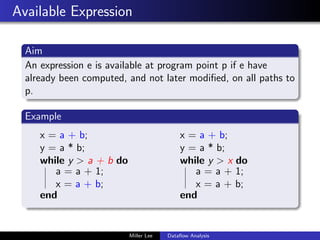 Dataflow Analysis | PDF