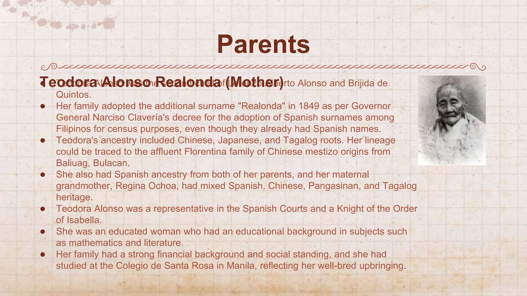 CHINESE-ANCESTRY jose protacio y realonda rizal | PPTX