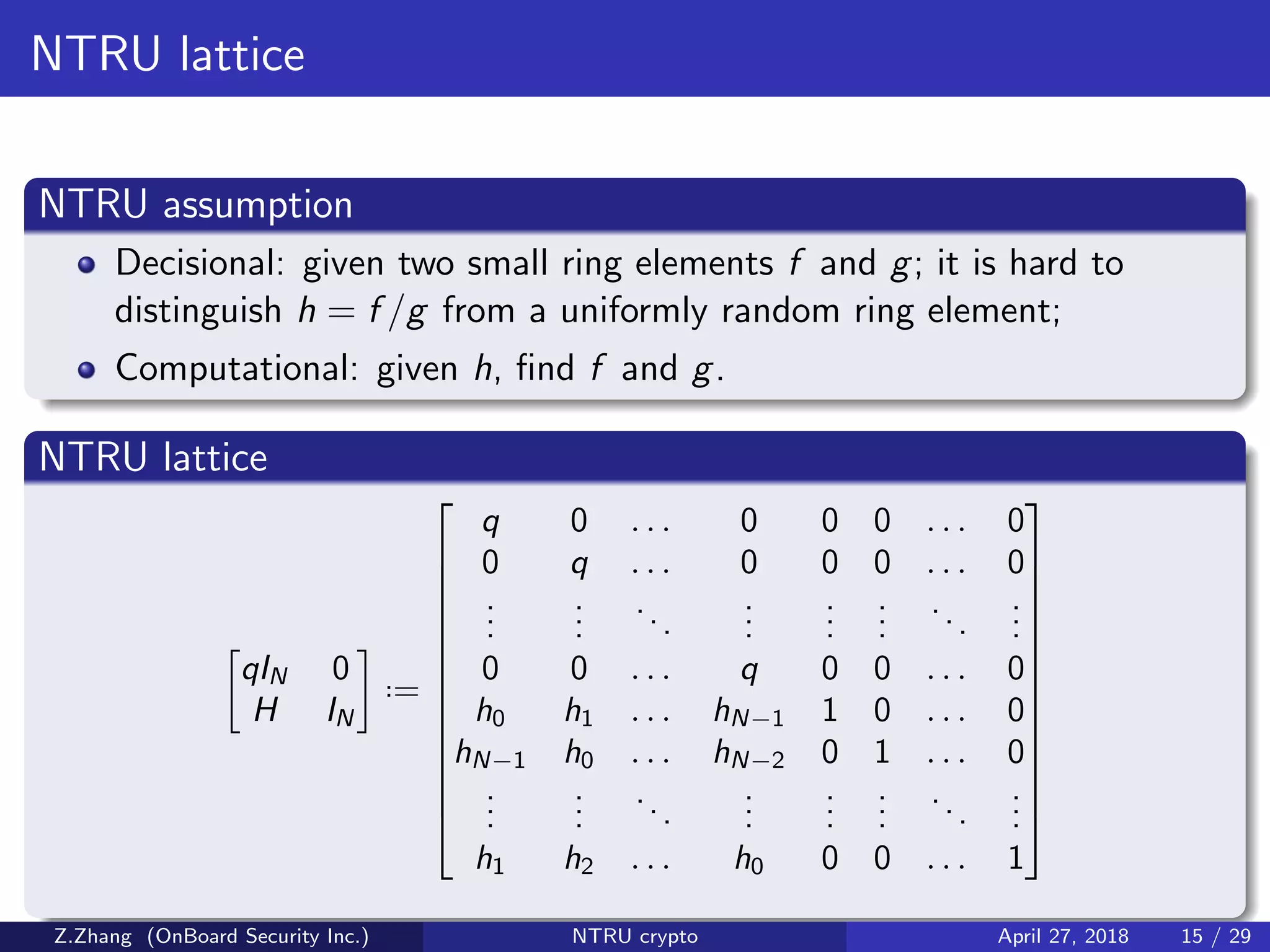Lattice-based Signatures | PDF