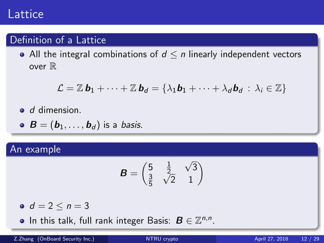 Lattice Based Signatures Pdf Chemistry Science