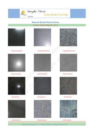 Chinese basalt colors catalog From Xiamen Kungfu Stone | PDF