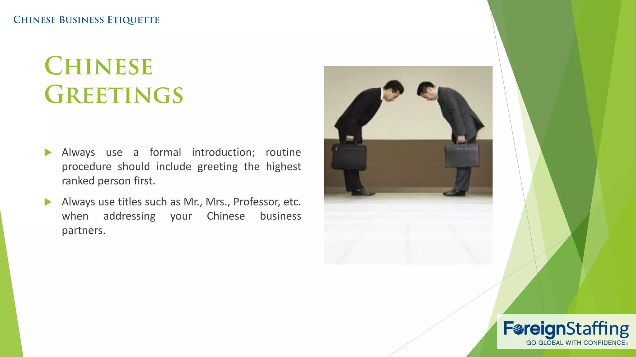 Chinese Business Etiquette | PDF