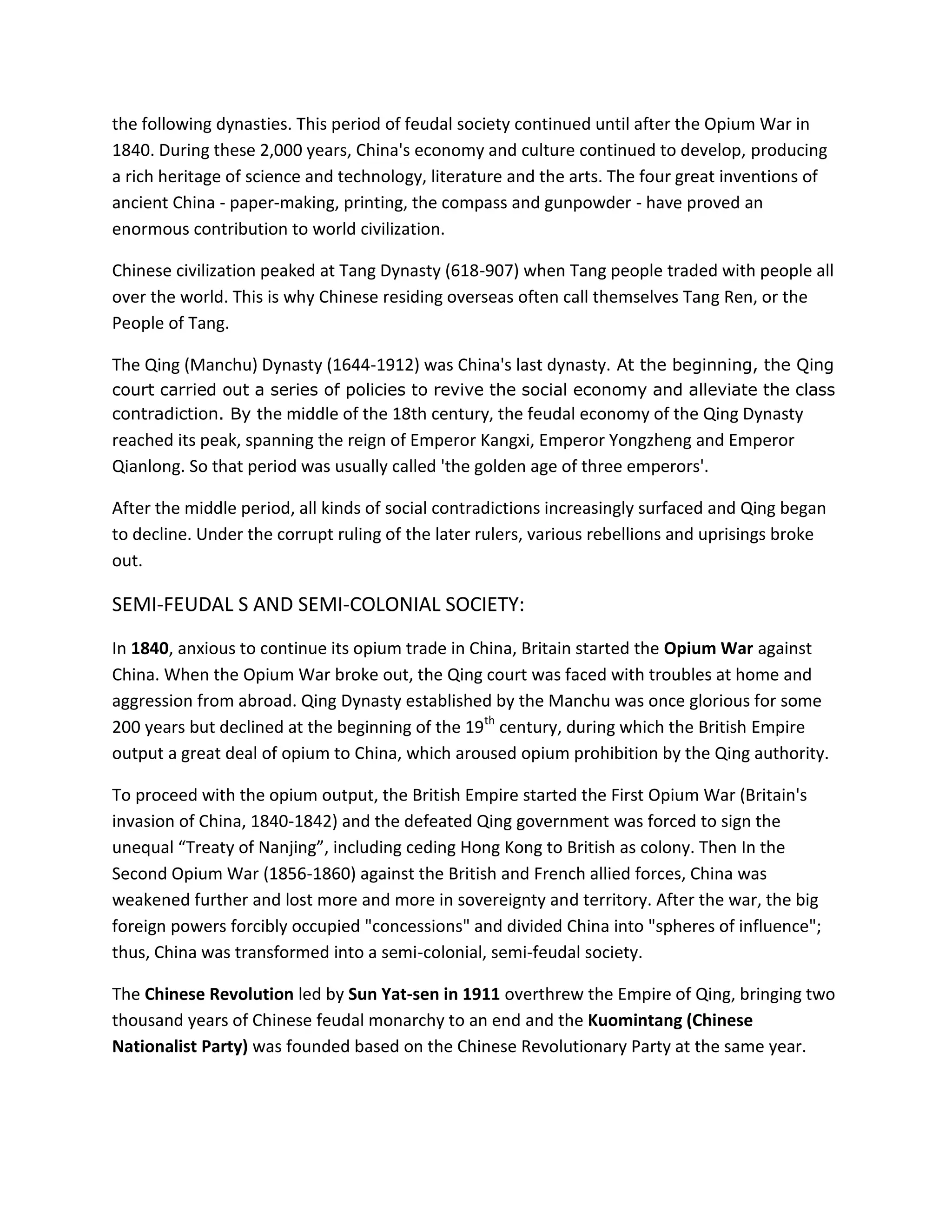 Chinese Civilization | DOCX