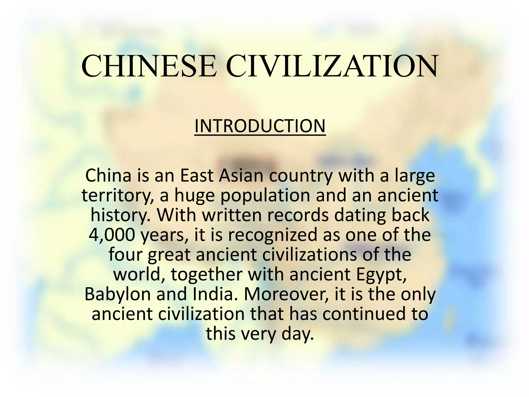 Chinese civilization | PPTX