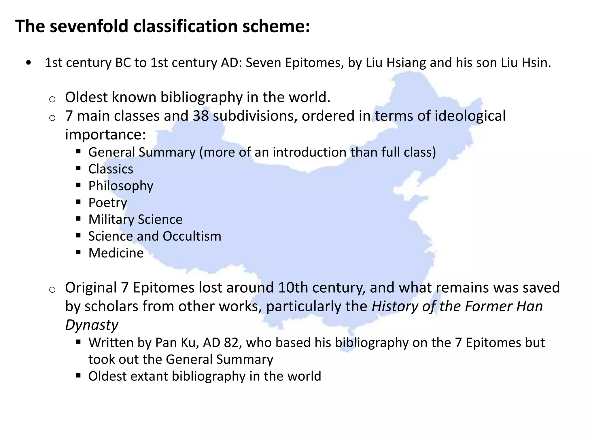 Chinese Cataloging Through History | PPT