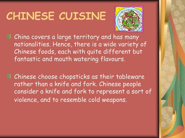 Chinese Cuisine......................... | PPT | Cooking | Food & Drink