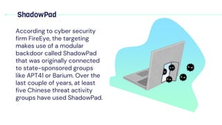 Chinese Cyber attack on mumbai power plant | PPTX