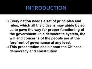 Chinese democracy | PPTX