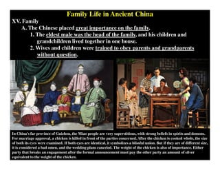 Ancient Chinese Family Life