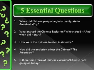 Chinese Exclusion Act | PPTX