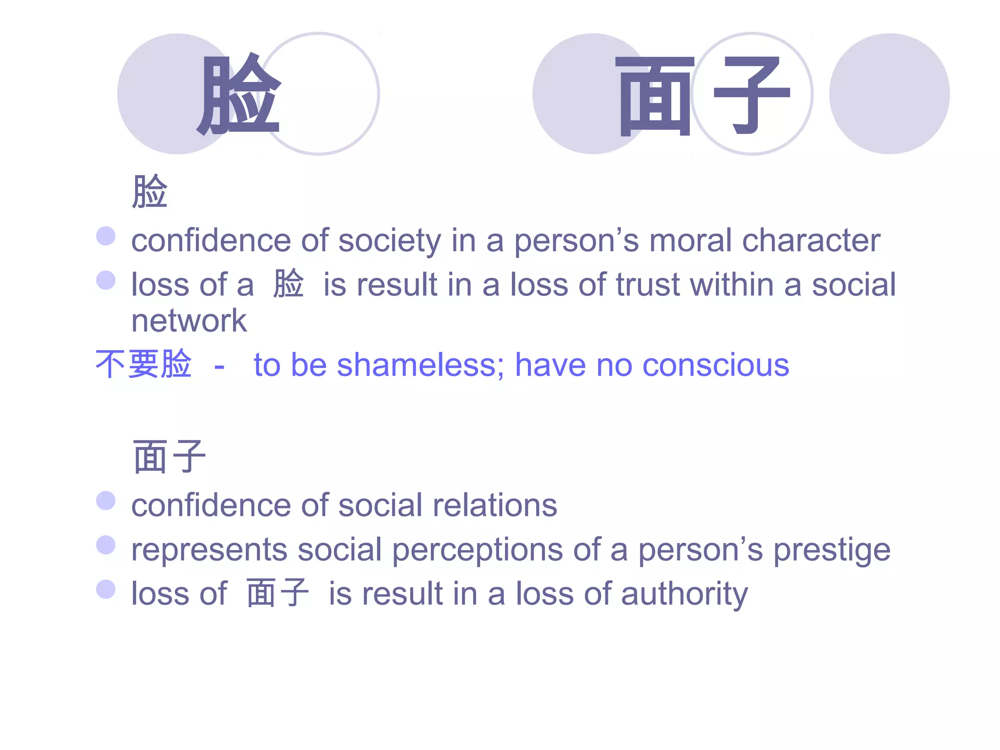 Chinese face culture | PPT