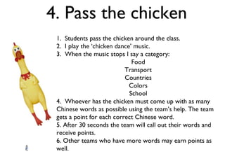 How to use games in the Chinese classroom | PPT