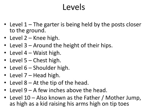 Chinese garter | PPTX | Sports