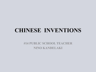 Chinese inventions pp | PPT