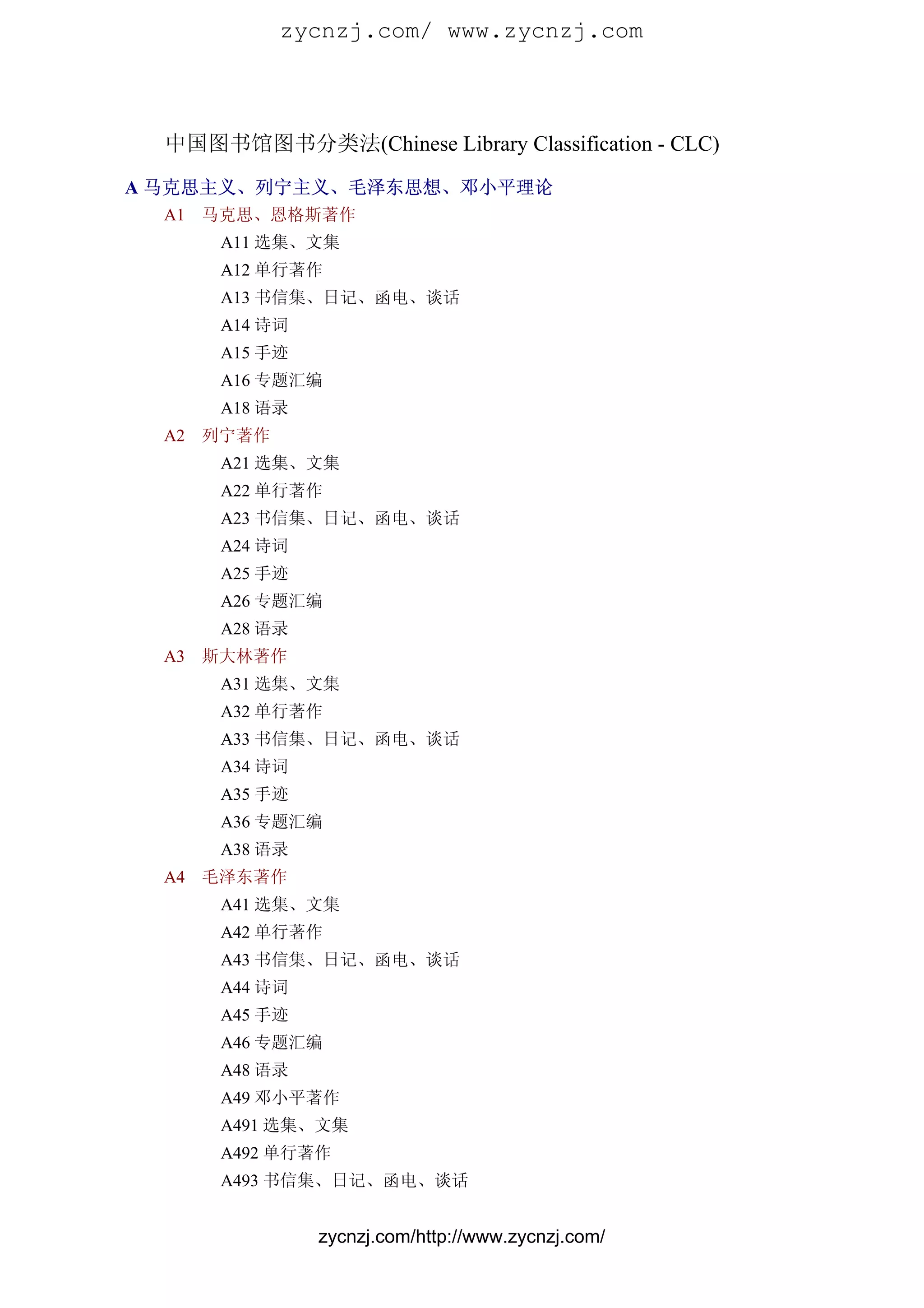 中国图书馆图书分类法(Chinese library classification clc) | PDF