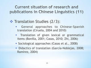 Chinese linguistics in Spain: historical and institutional overview | PDF