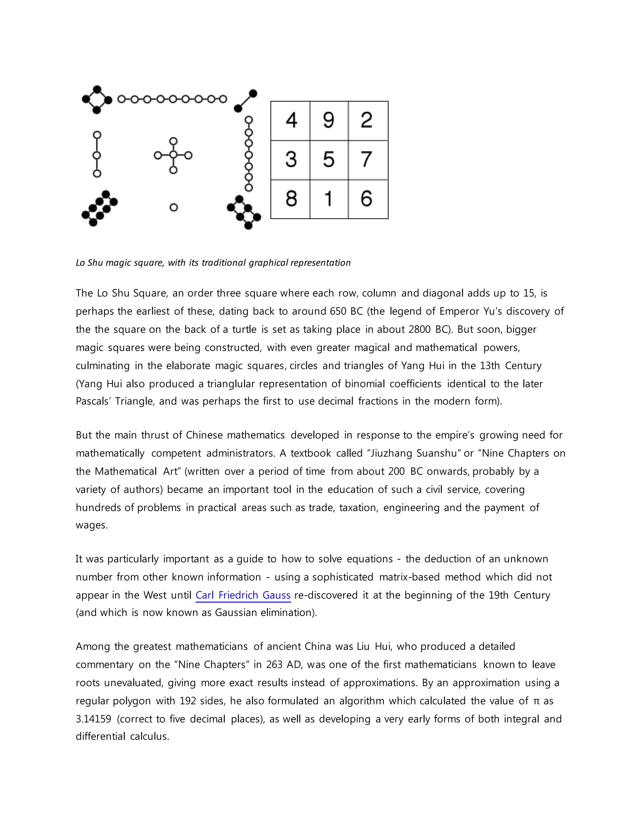 Chinese Mathematics | DOCX