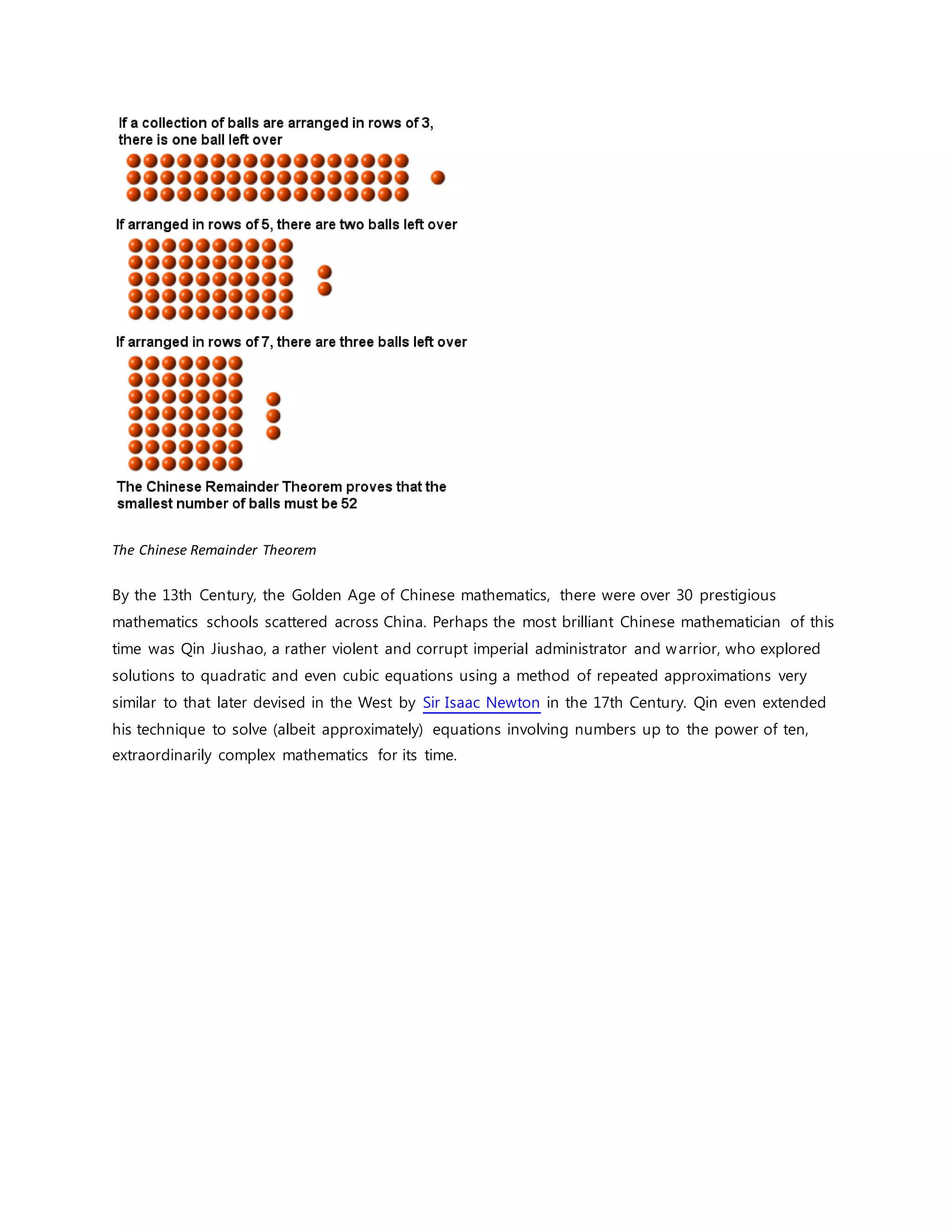 Chinese Mathematics | DOCX