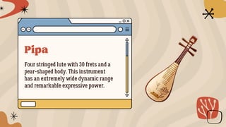 Chinese Music: Instruments and its definitions | PPT