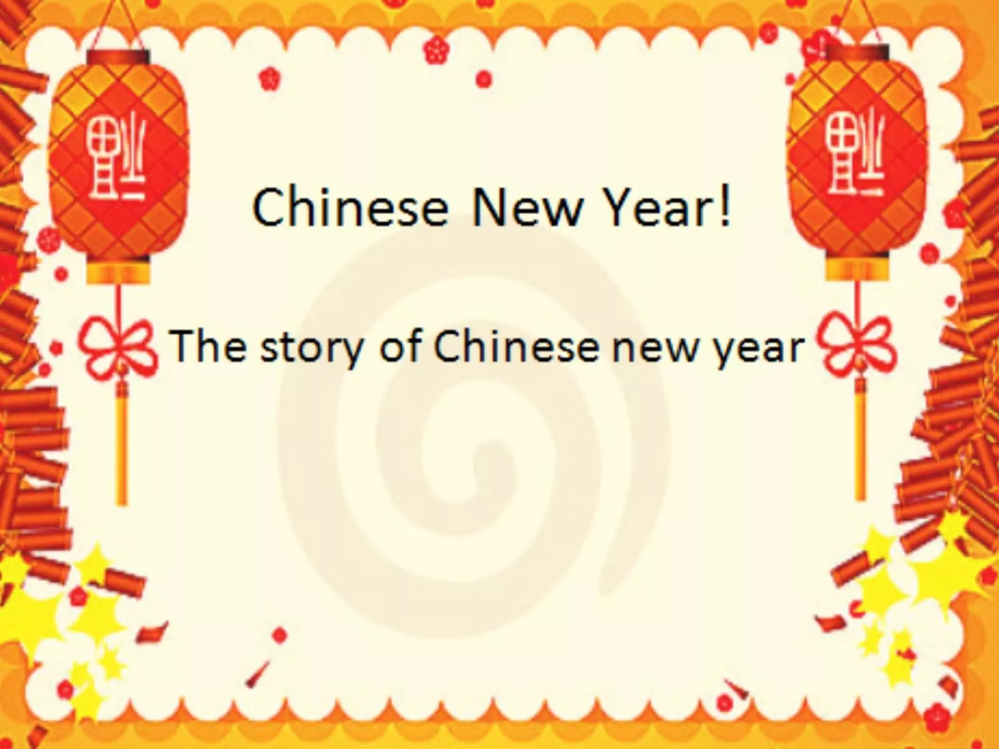 The story Chinese New Year | PPT