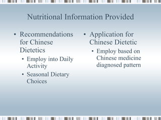 Chinese nutritional therapy | PPT
