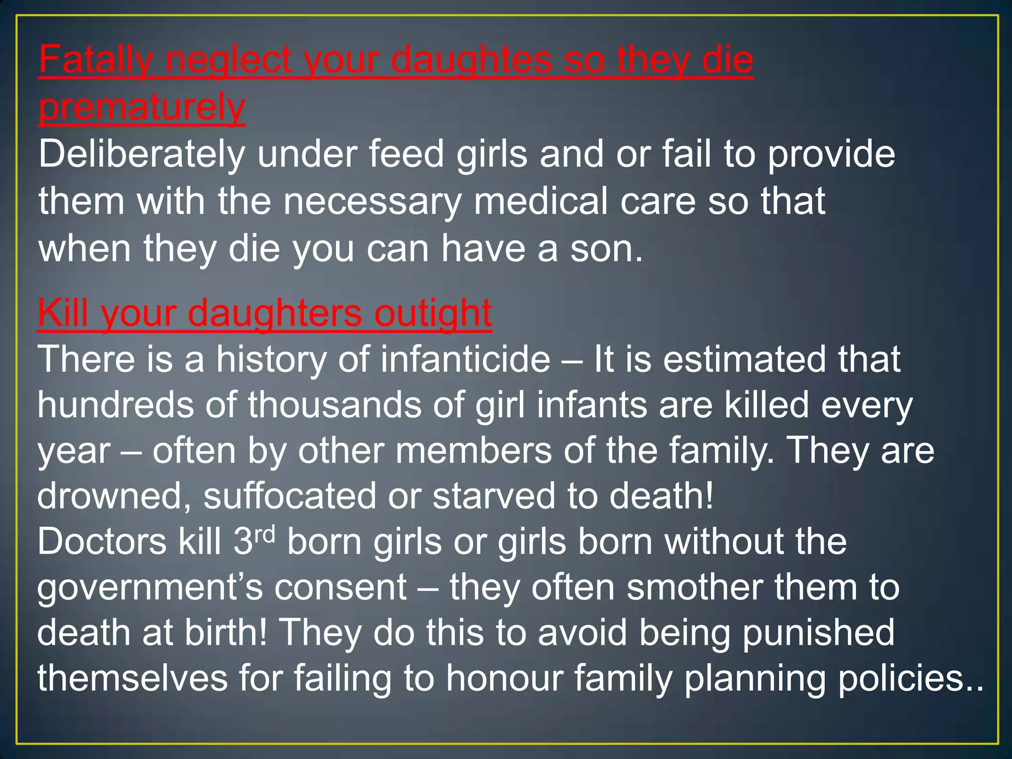 Chinese one child policy - School assignment - St Stithians Girls ...
