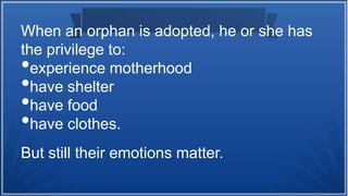 Chinese orphans and emotional needs ppt | PPT