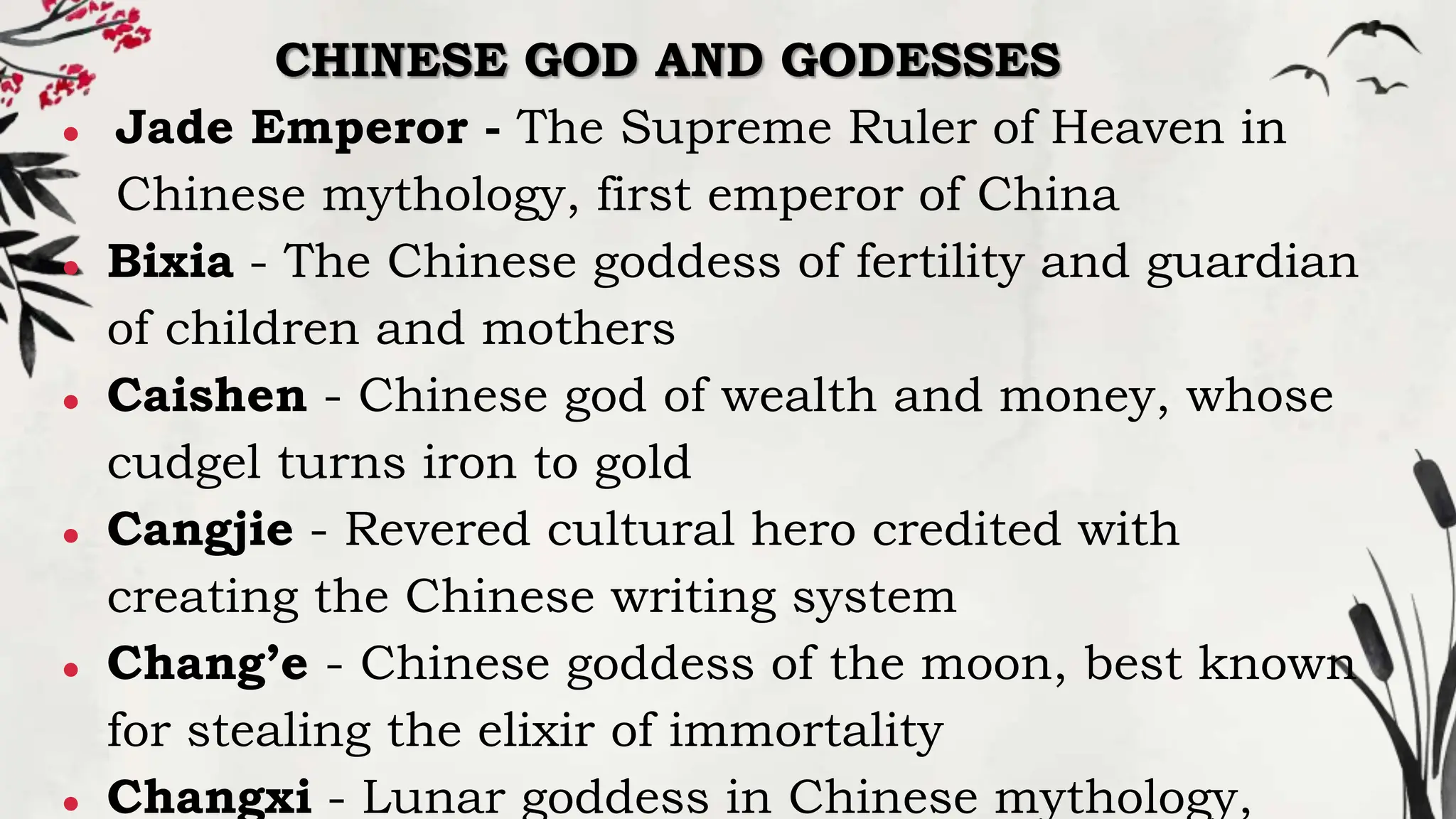 Chinese pantheon and mythology. English literature pptx | PPTX