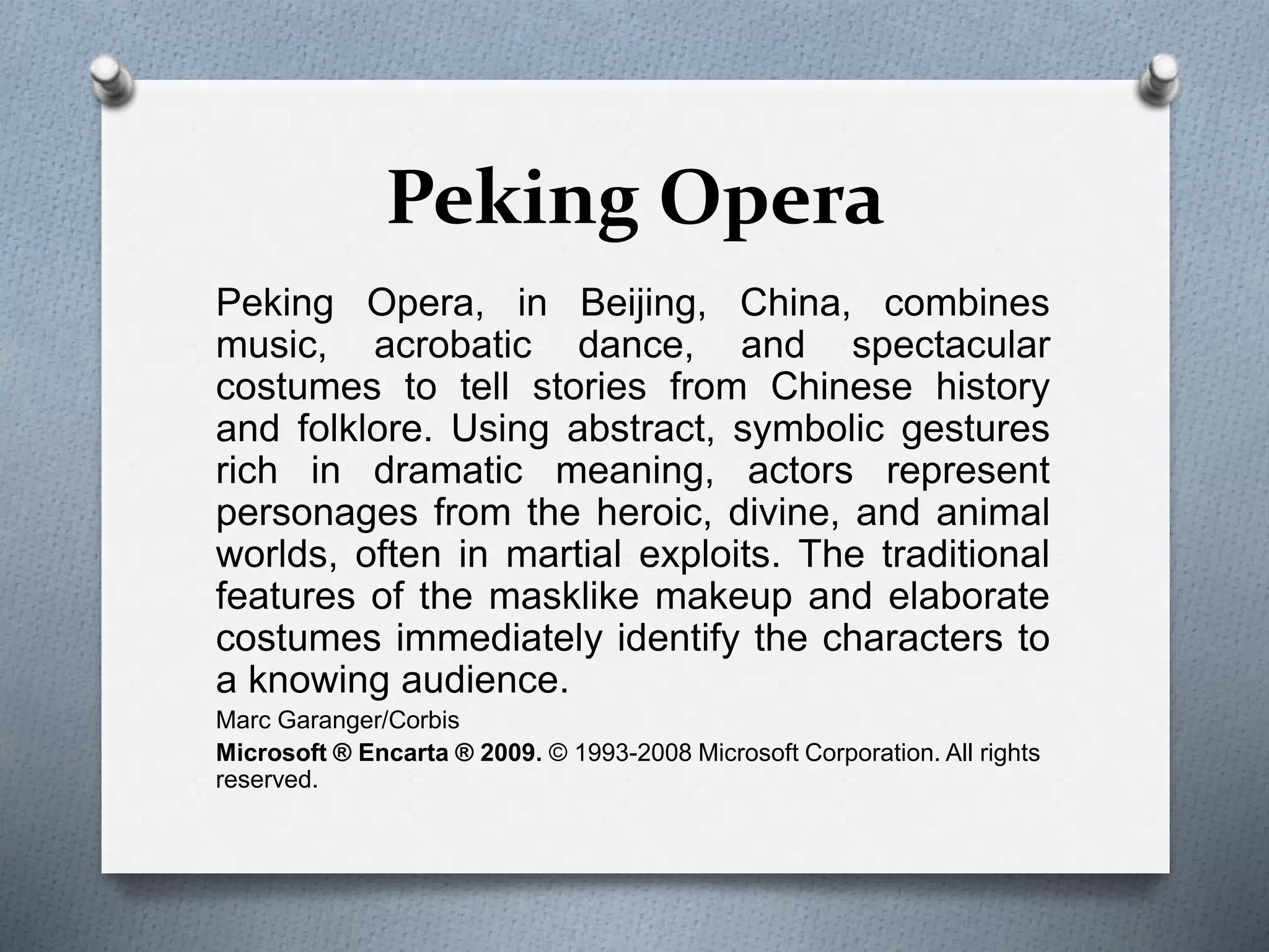 Chinese peking opera | PPTX