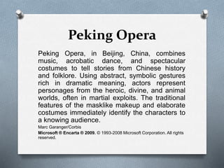 Chinese peking opera | PPTX